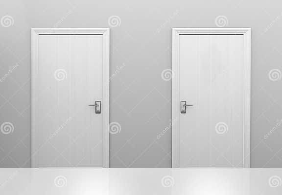 Choice of Two Doors To Different Choices or Decisions, 3D Rendering ...