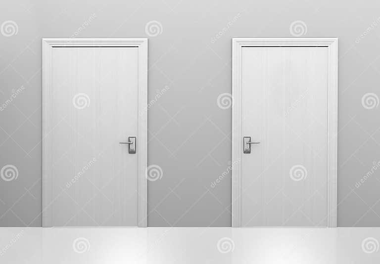Choice of Two Doors To Different Choices or Decisions, 3D Rendering ...