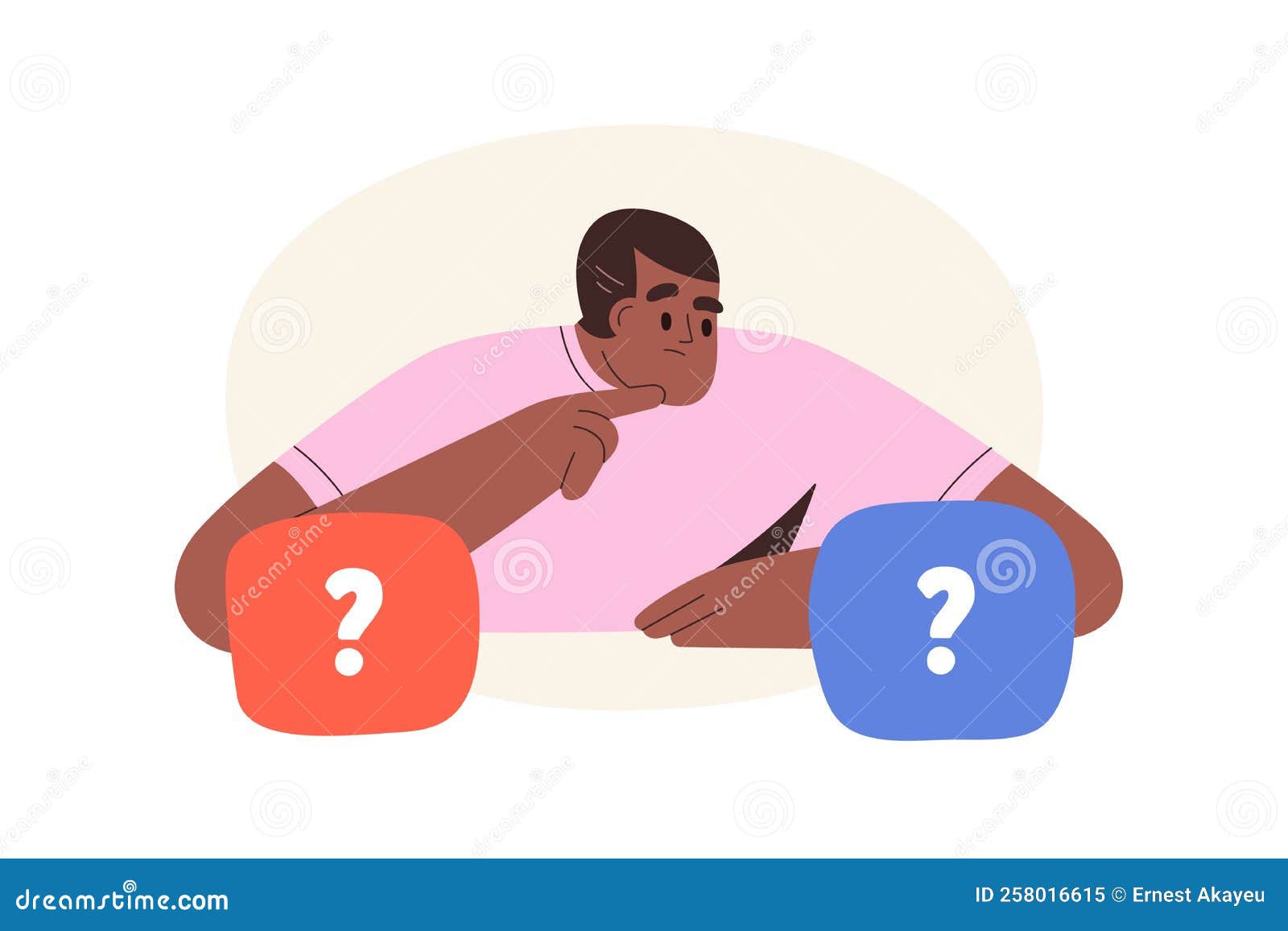 Choice between Two Options. Dilemma Concept Stock Vector - Illustration ...