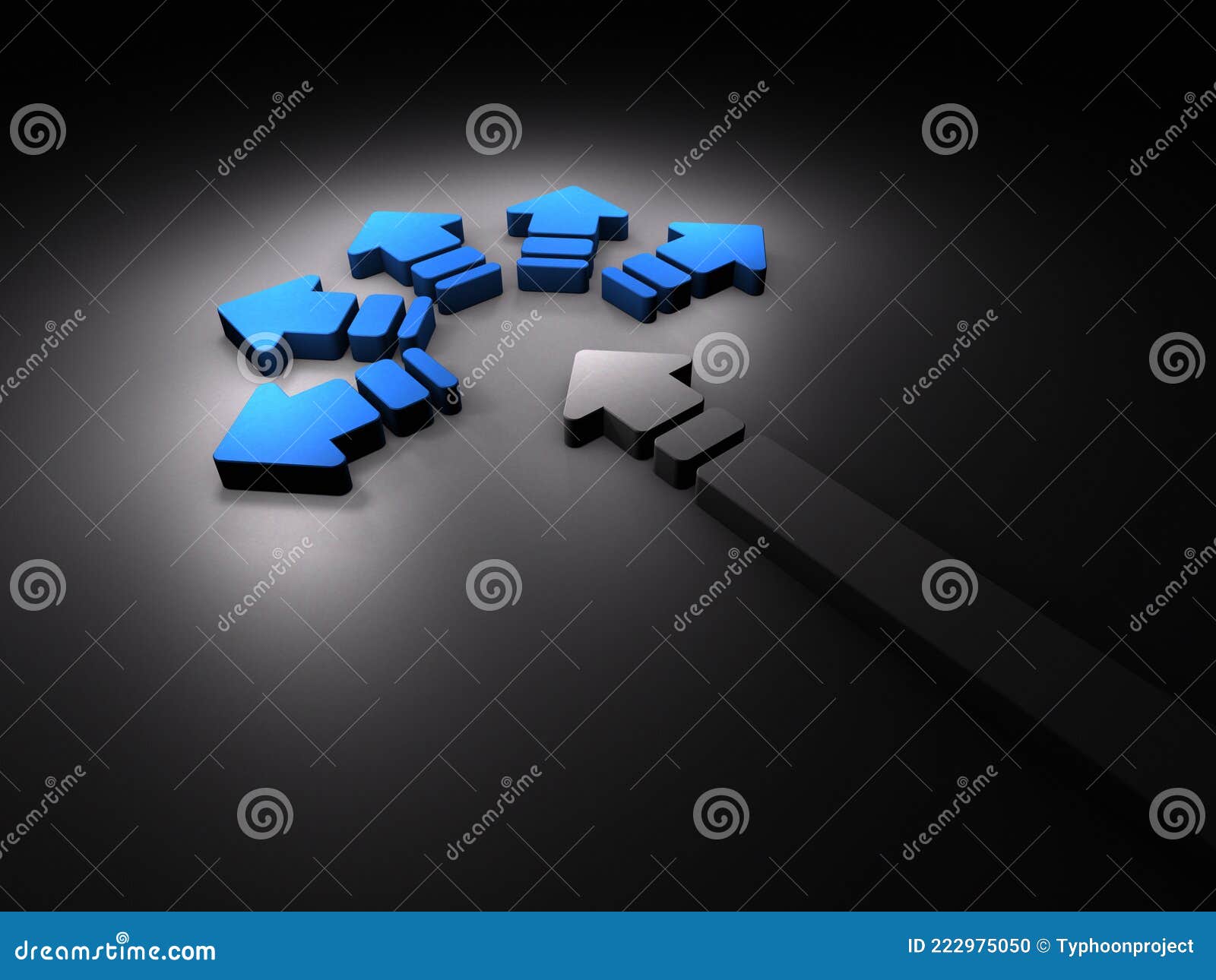 A Choice that is Urgent in the Uncertain Future. Black Background Stock ...