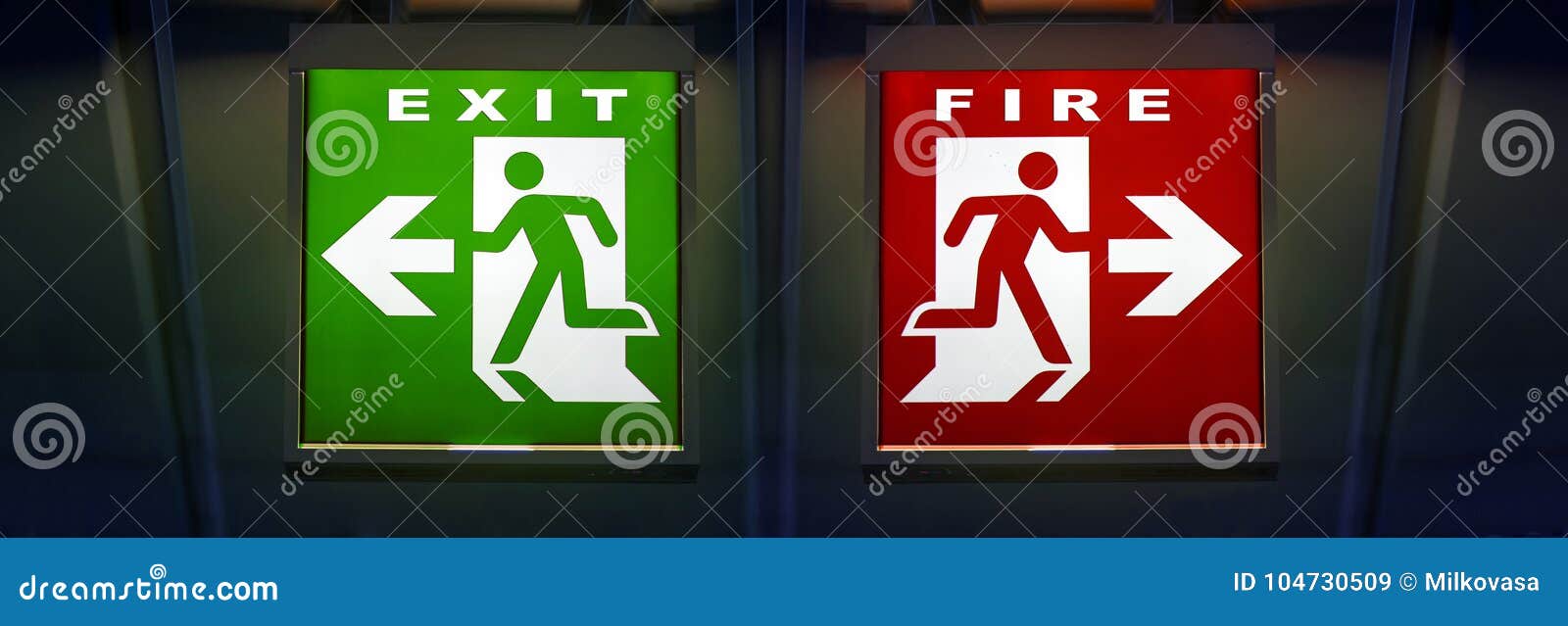Choice of Way, Exit or Fire. Stock Image - Image of directional, case ...