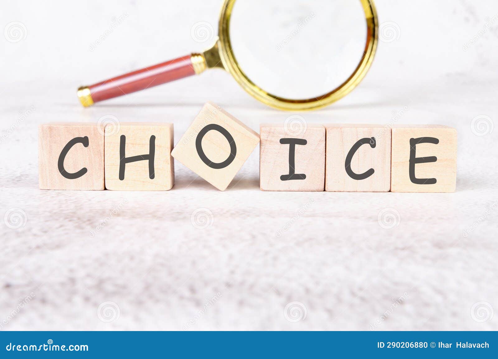 CHOICE a Word Written on Wooden Cubes Stock Illustration - Illustration ...