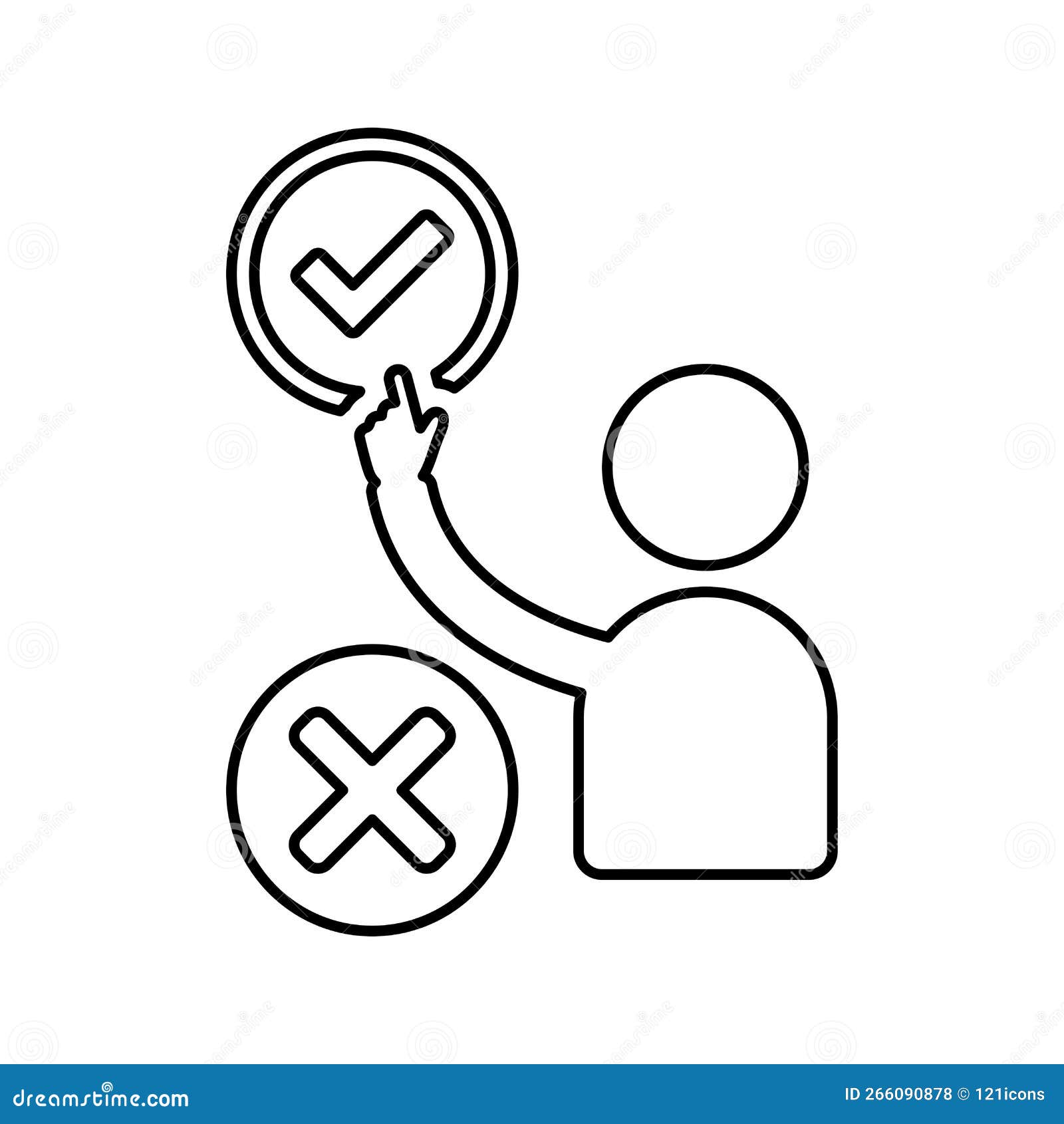 Choices, Decision, Decision Making Outline Icon. Line Art Vector Stock ...