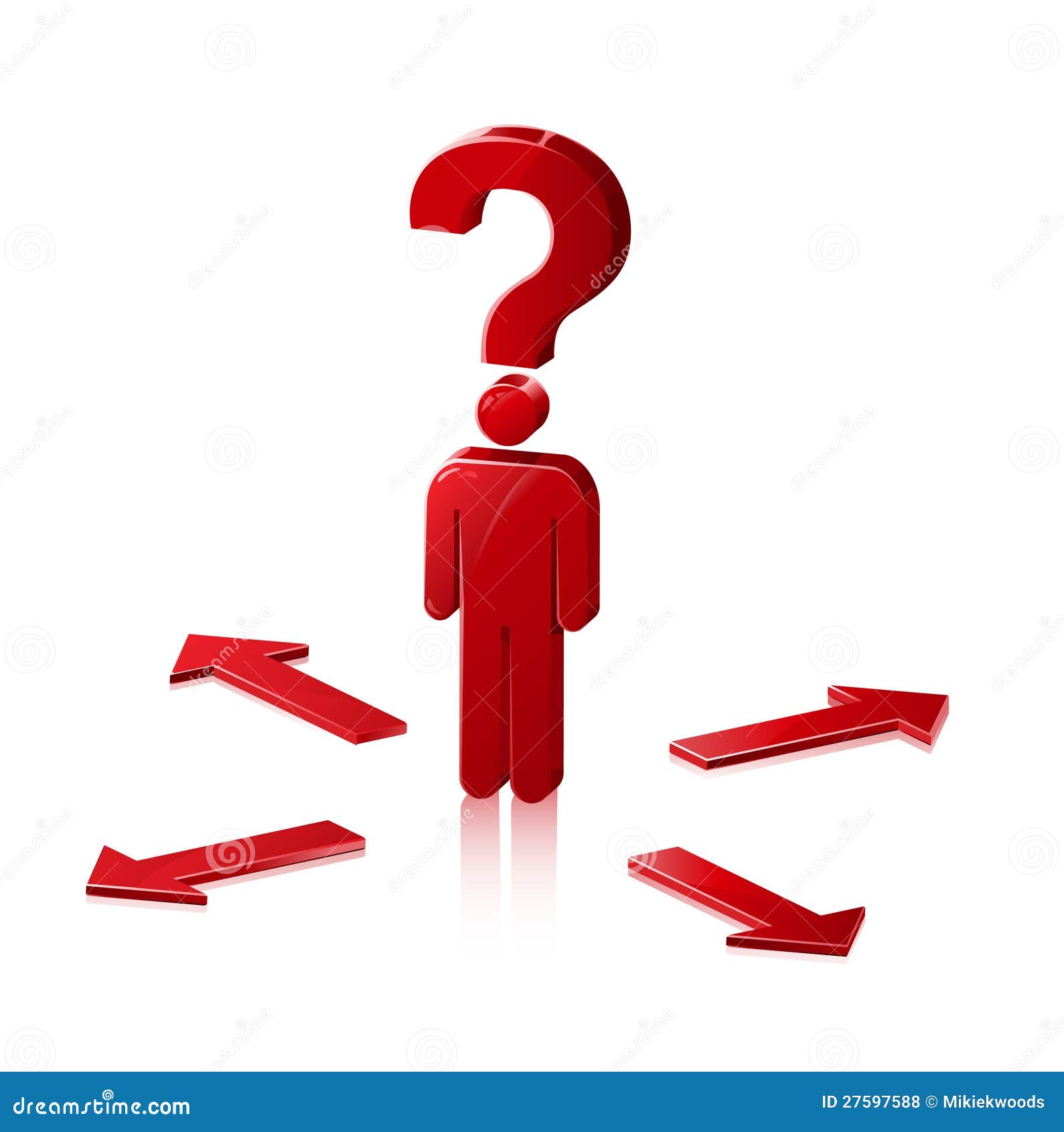 Confusion Stick Figure Illustration | CartoonDealer.com #288562732