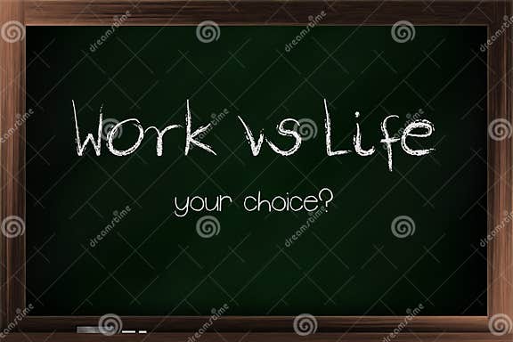 Choices of work vs life stock illustration. Illustration of balance ...