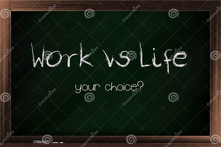Choices of work vs life stock illustration. Illustration of balance ...