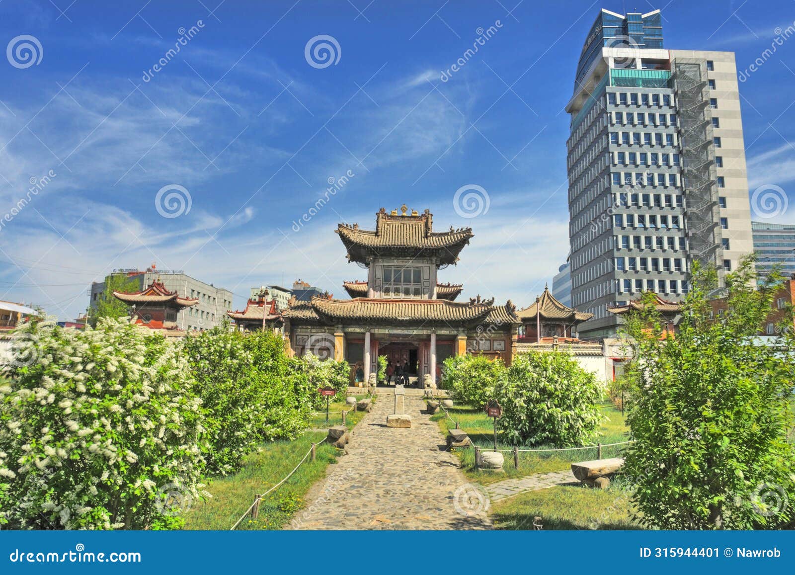 The Choijin Lama Temple Monastery in Ulaanbaatar, Mongolia. Stock Image - Image of ulan, city ...