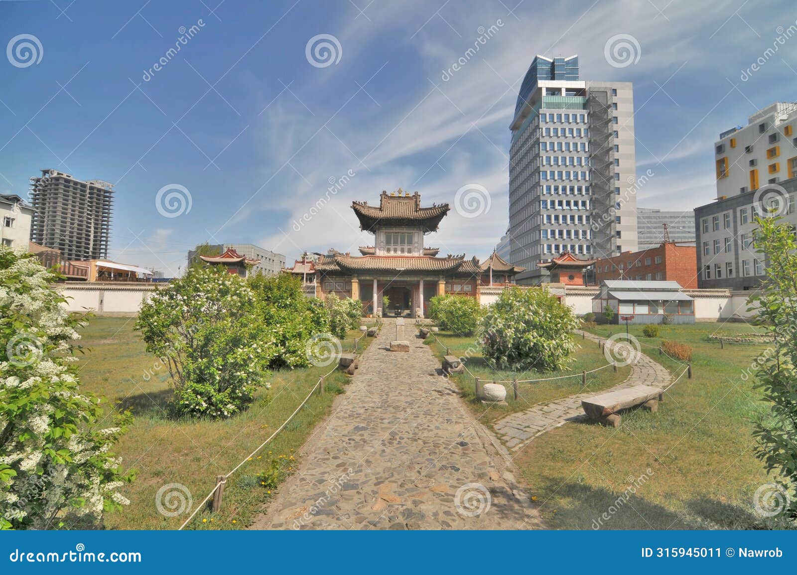 The Choijin Lama Temple Monastery in Ulaanbaatar, Mongolia. Stock Image - Image of architecture ...
