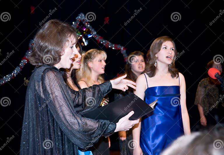 Choir Conductor Leading Ave Maria Editorial Image - Image of passion ...