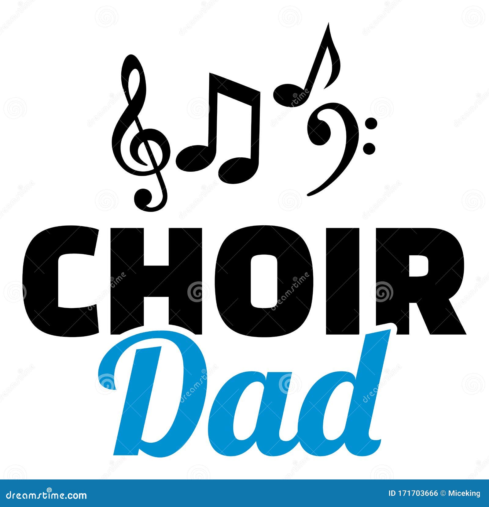 Choir dad music notes stock vector. Illustration of sing - 171703666