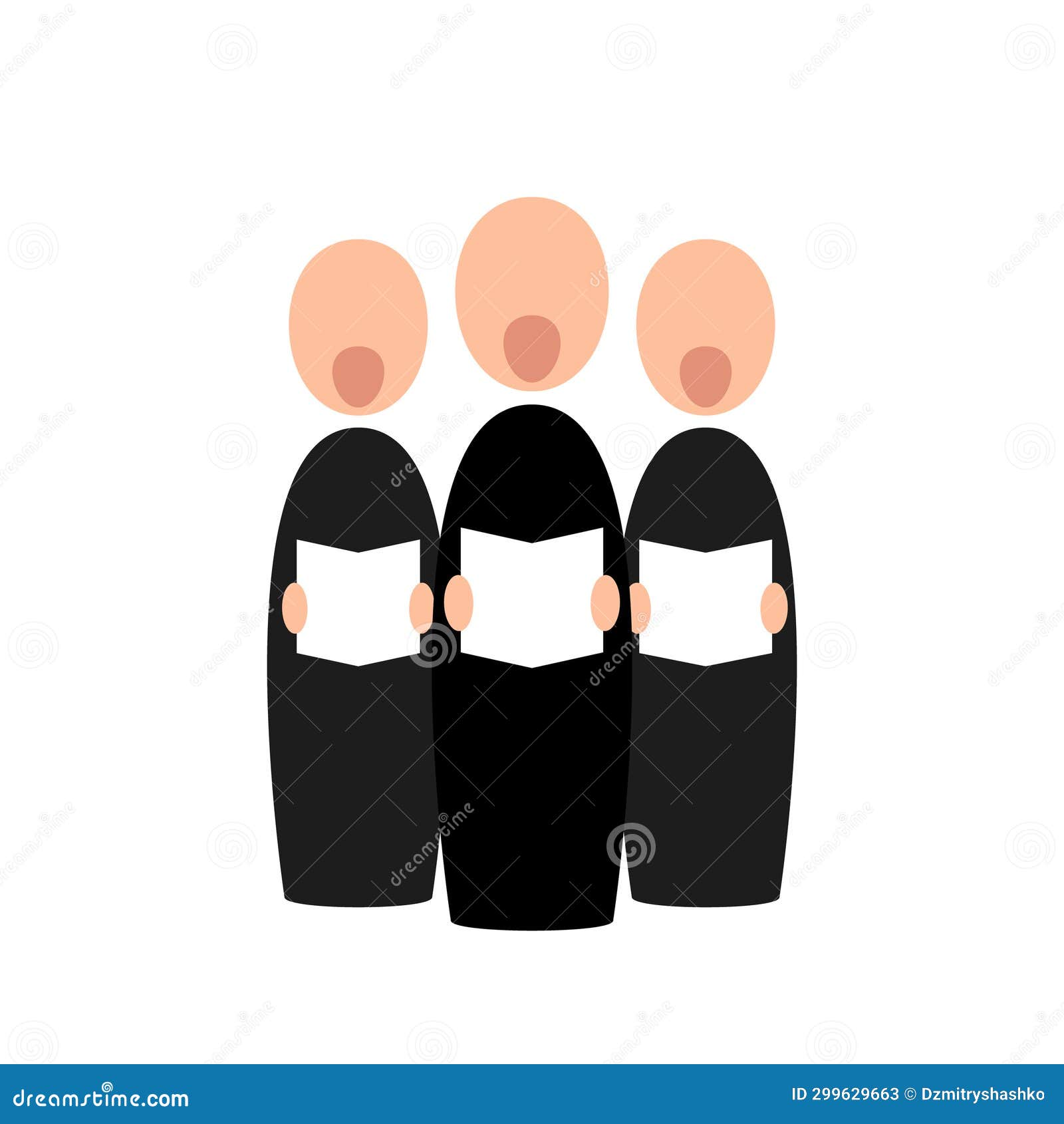 Choir icon. stock vector. Illustration of chorus, symbol - 299629663