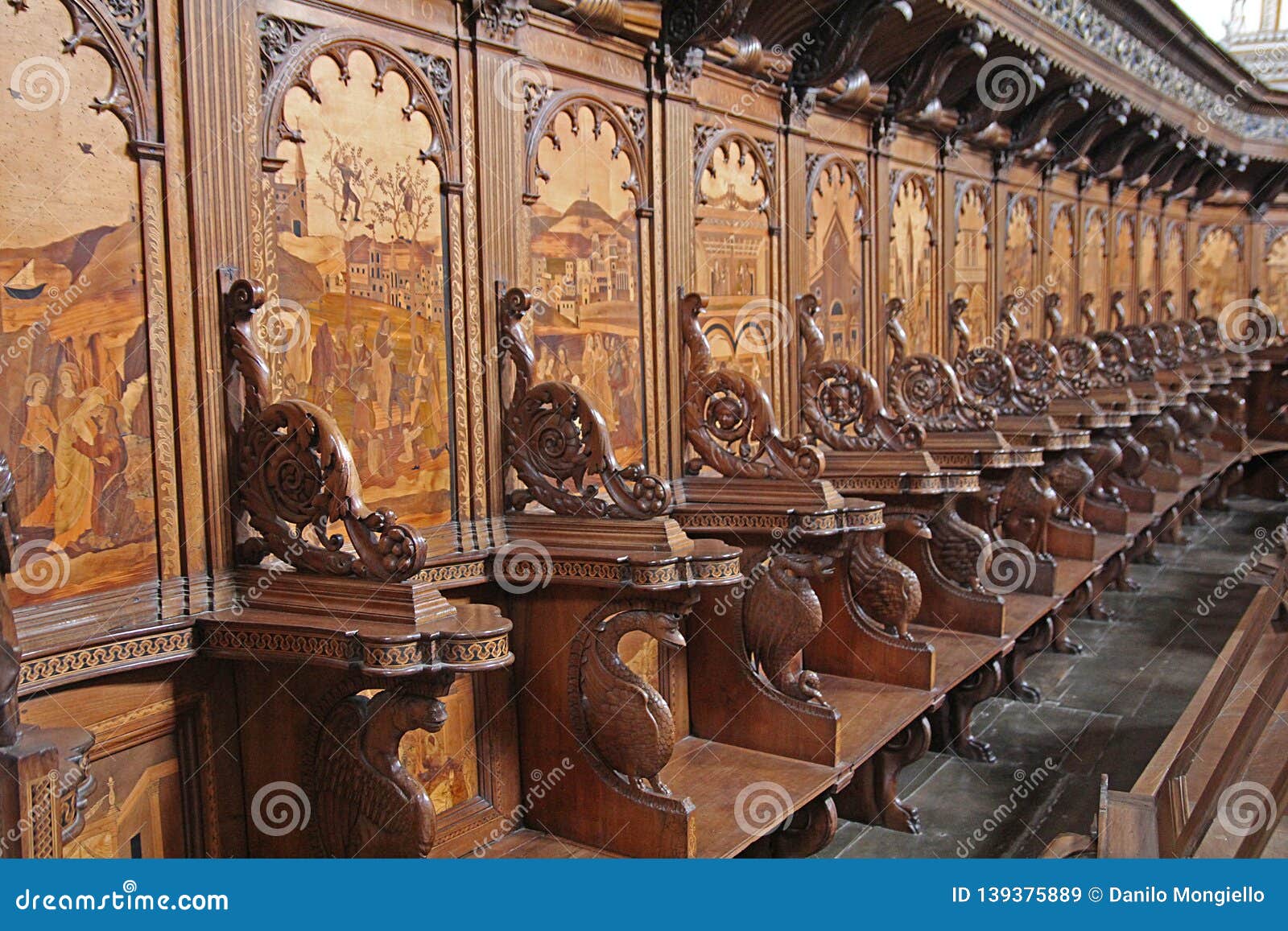 Choir sitting stock image. Image of chair, monastery - 139375889
