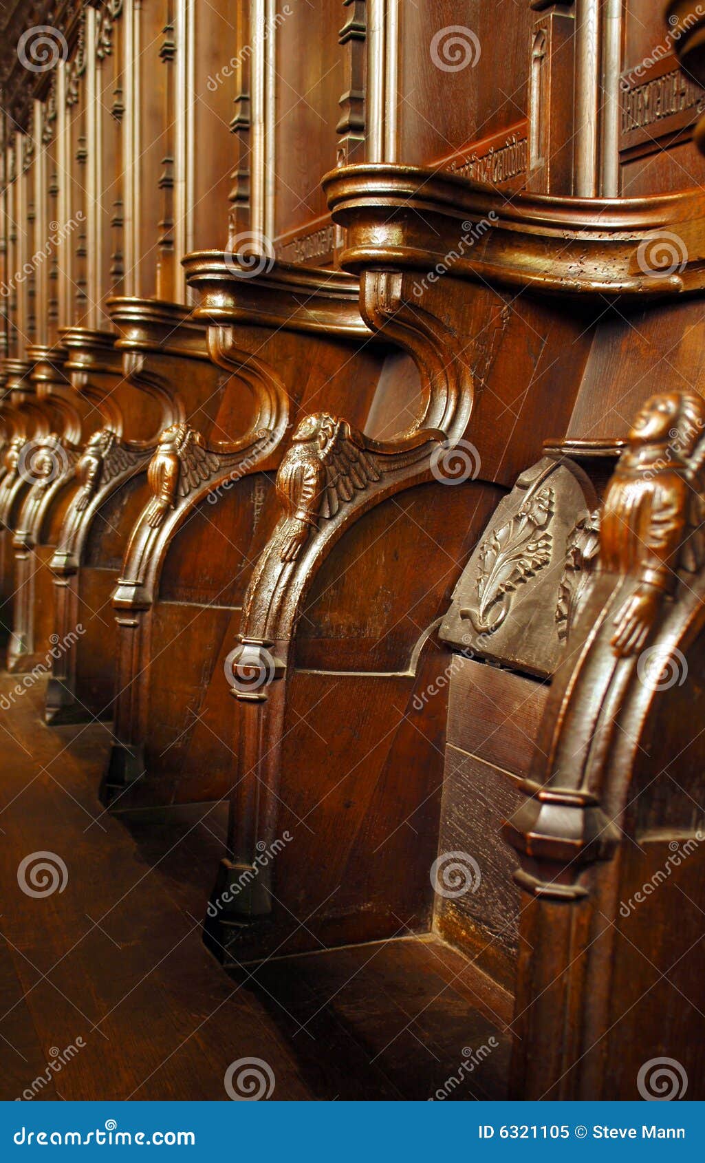 Choir stall stock image. Image of craftsmanship, brown - 6321105