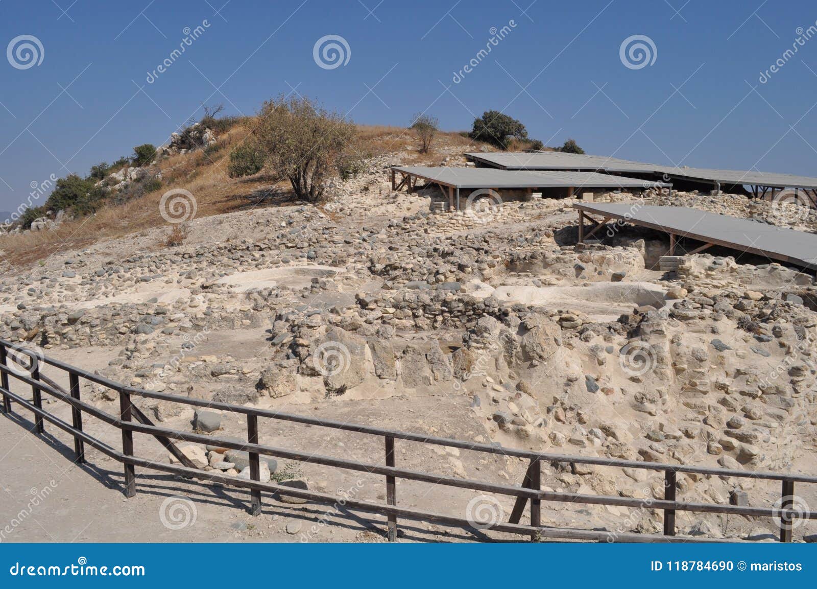 Choirokoitia. the Neolithic Settlement of Choirokoitia Stock Photo ...