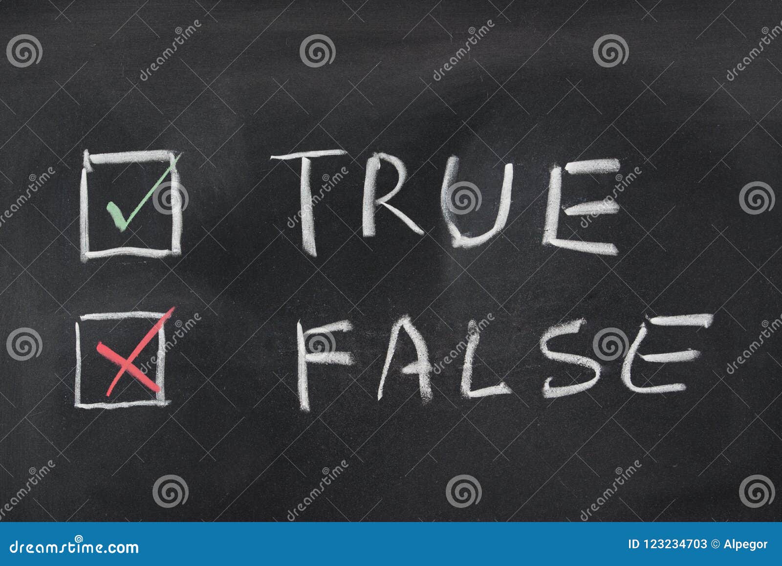 Choise Entre Verdad Y Falso Imagen de archivo - Imagen de lista ...