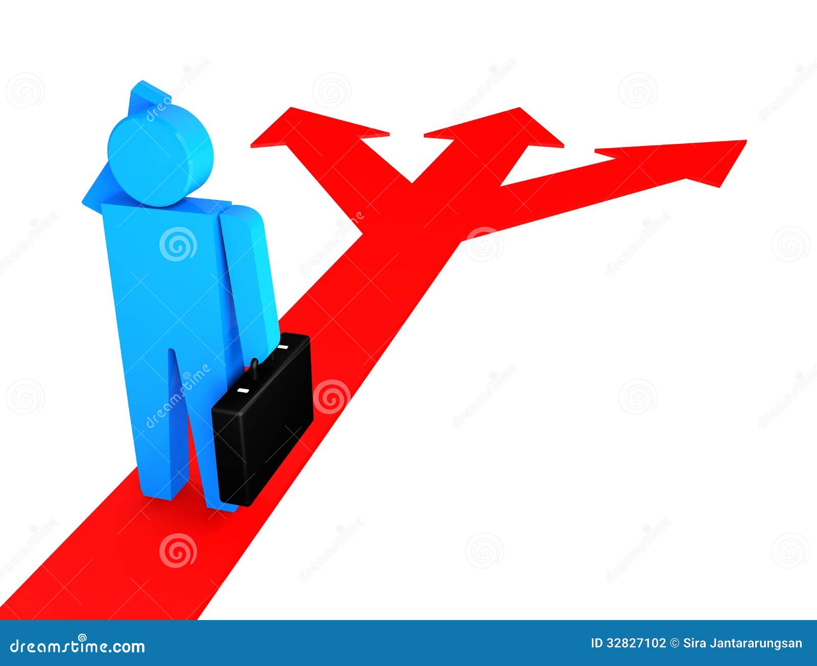 Choix. Concept Avec L'humain 3d. Illustration 3d Illustration Stock ...