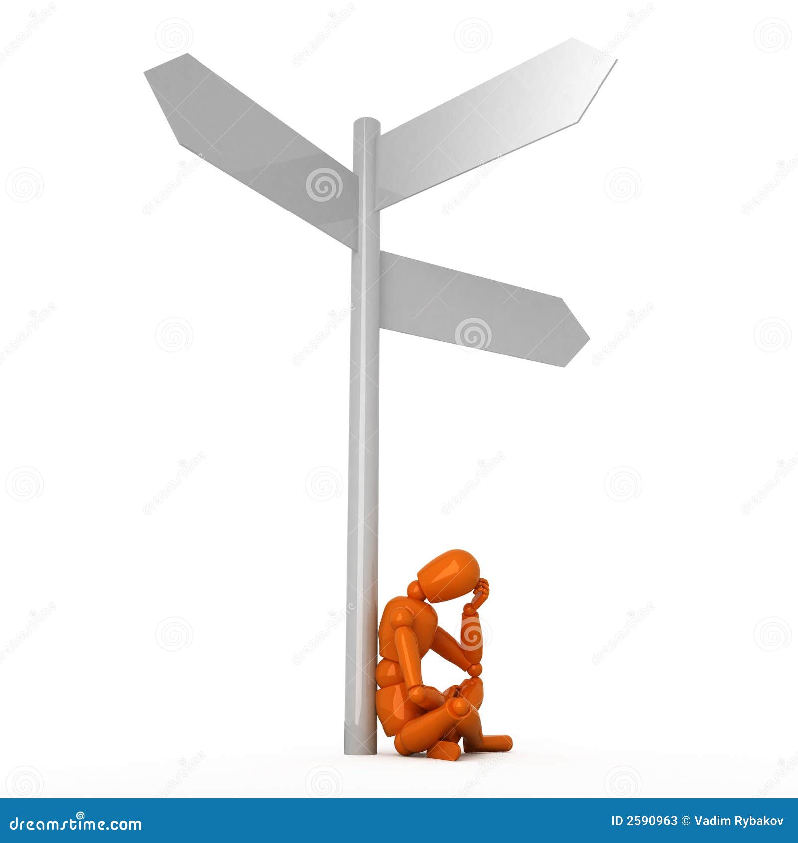 Choix difficile illustration stock. Illustration du isolement - 2590963