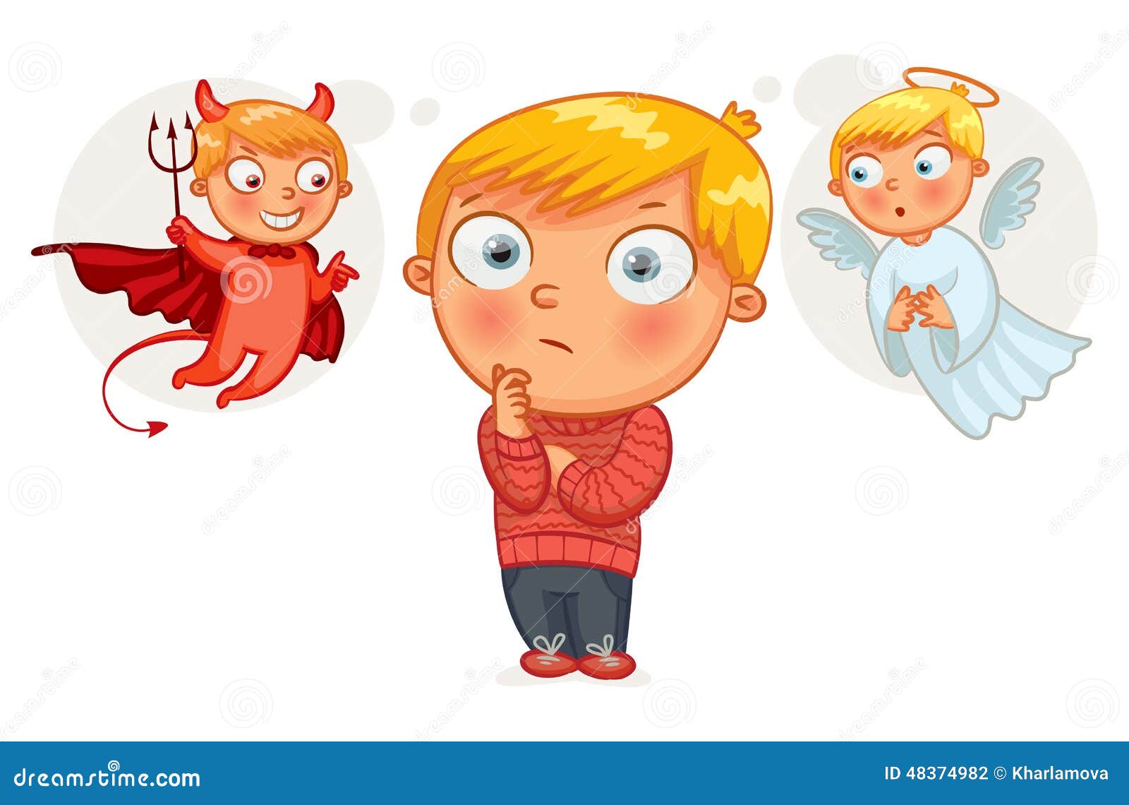 Choix Entre Le Le Bien Et Le Mal Illustration de Vecteur - Illustration ...