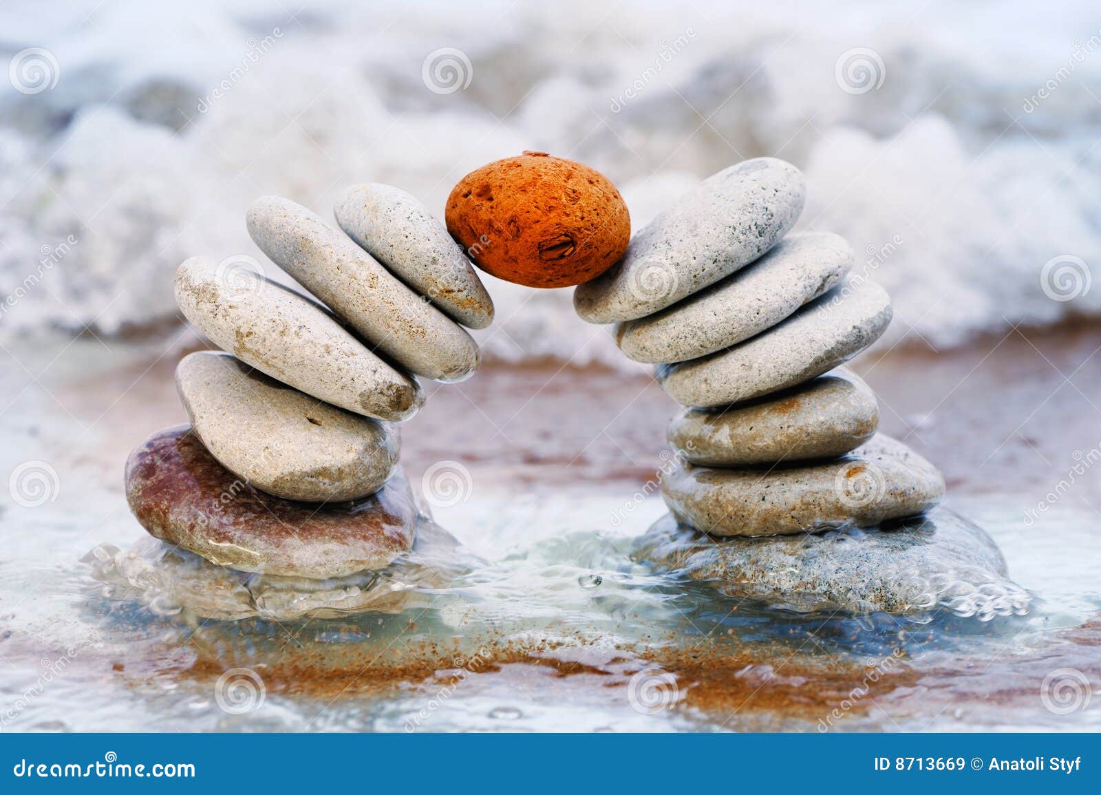 Choke Stone stock image. Image of relaxation, gravel, beach - 8713669