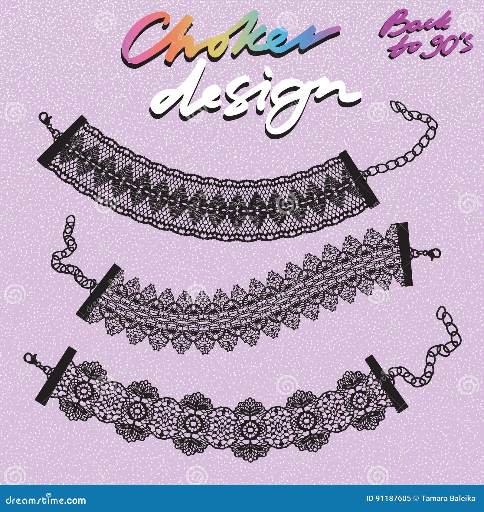 Choker Design. Collection of Chokers Stock Vector - Illustration of ...