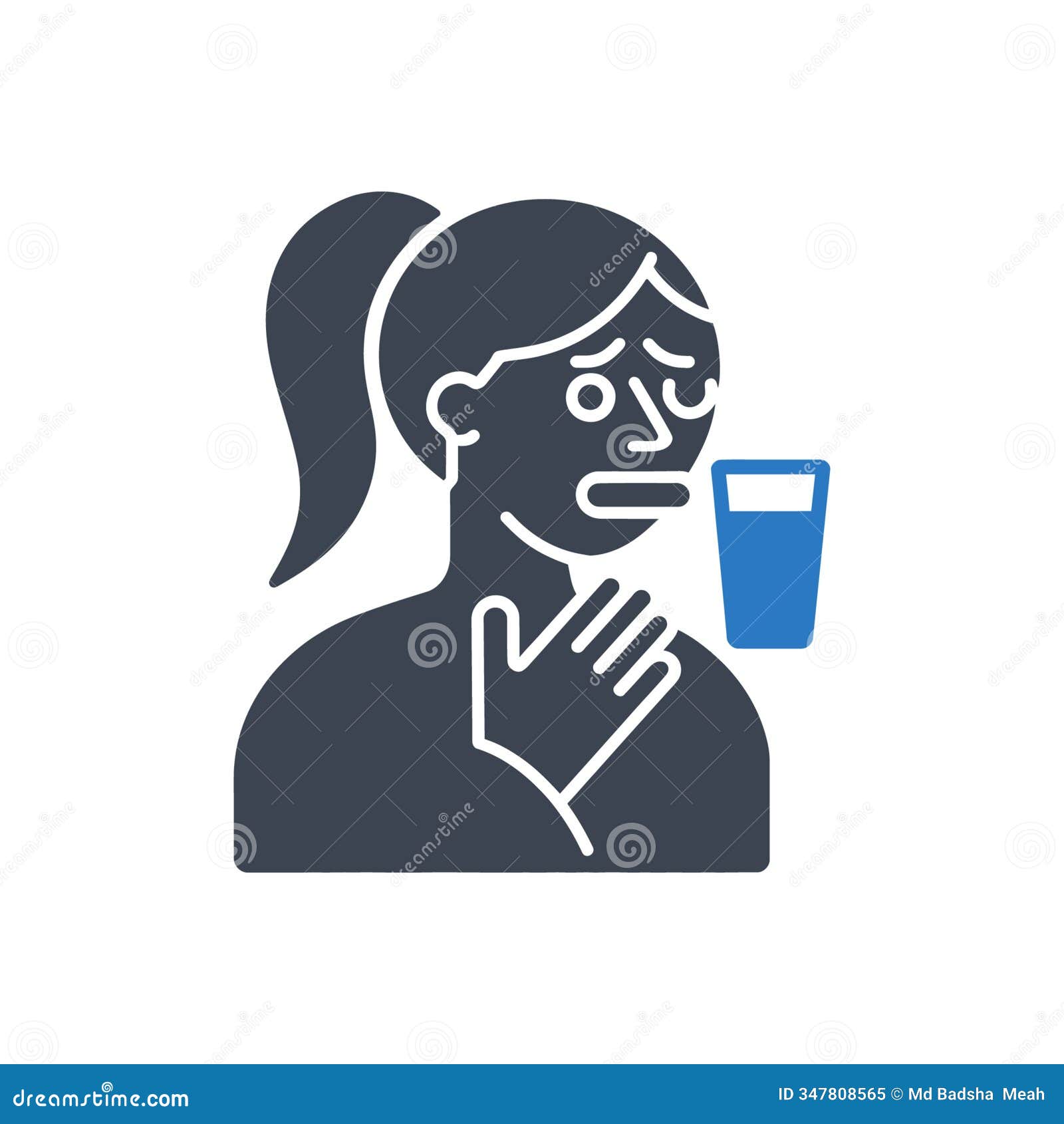 Choking Incident Icon Cartoon Vector | CartoonDealer.com #347808565