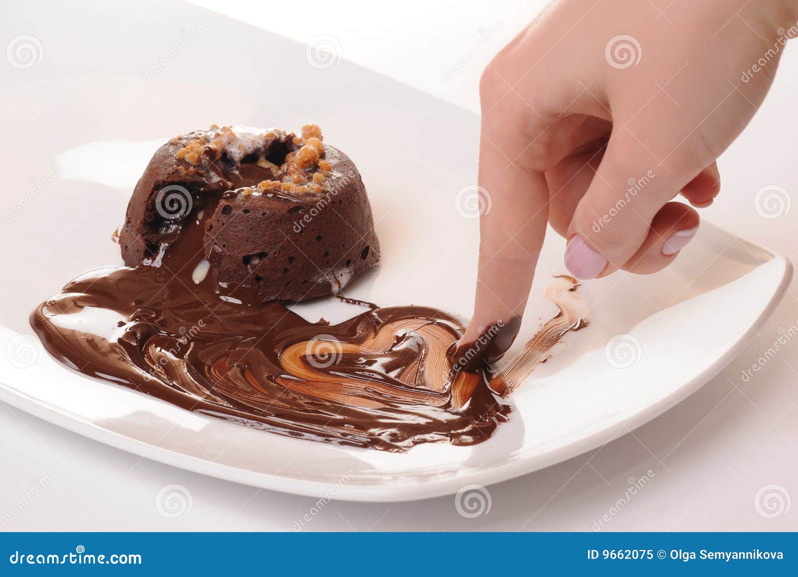 Choko stock image. Image of chocolate, cream, bakery, plate - 9662075