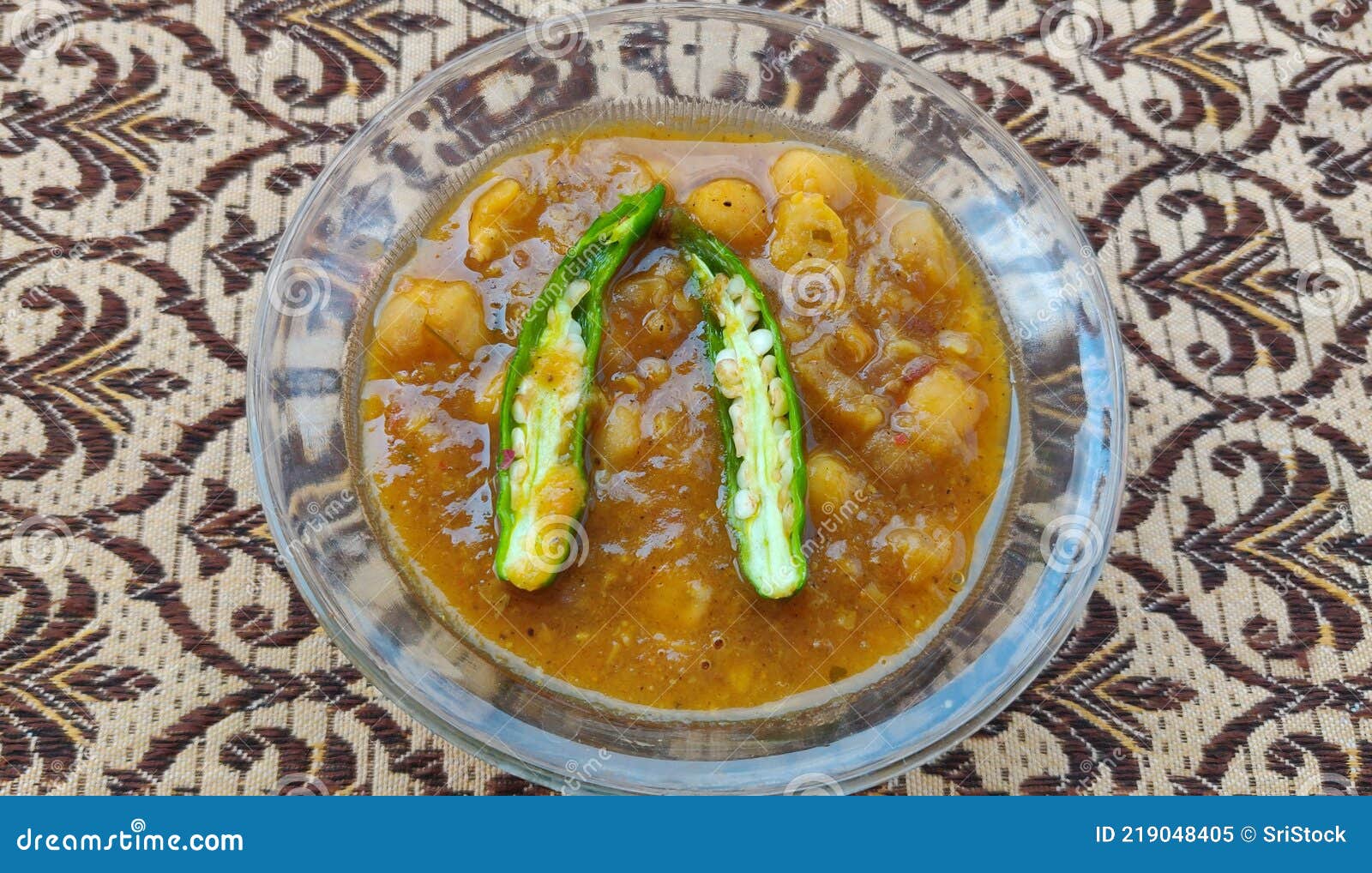 Chola / Chole / Choley or Chic Peas Curry Stock Image - Image of fruit ...