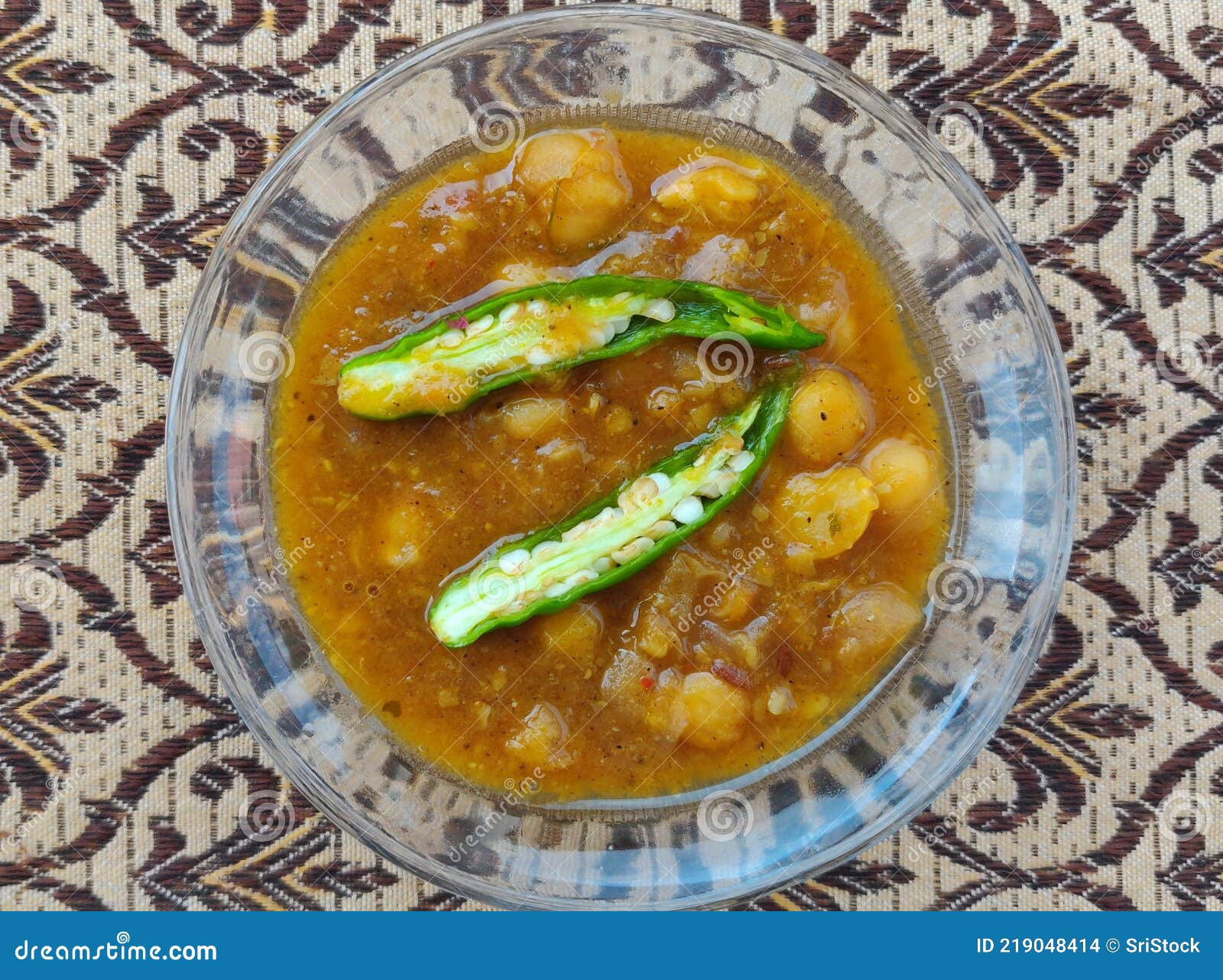 Chola / Chole / Choley or Chic Peas Curry Stock Photo - Image of ...
