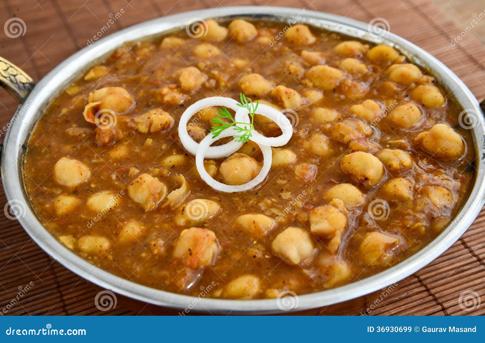 Chole or Channa or Chickpeas Stock Image - Image of background, bread ...