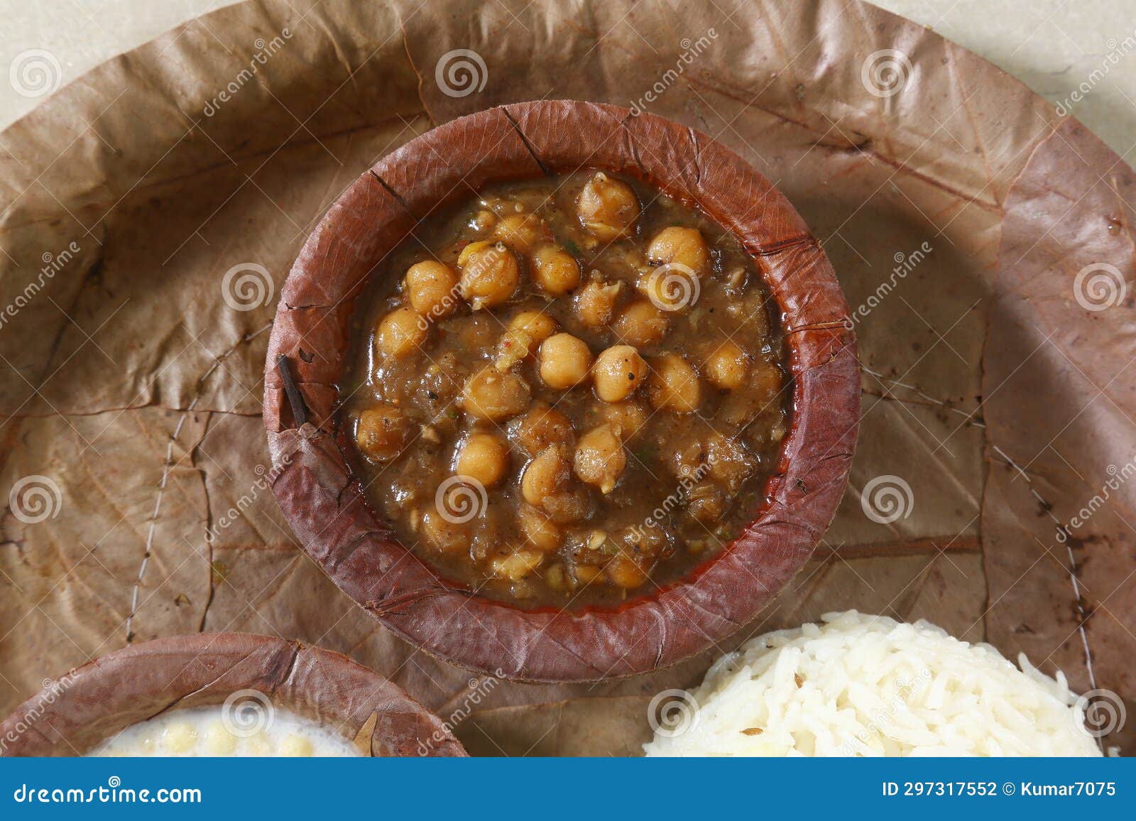 Chole Chawal or Chole Masala Rice, Indian Dish Stock Photo - Image of ...