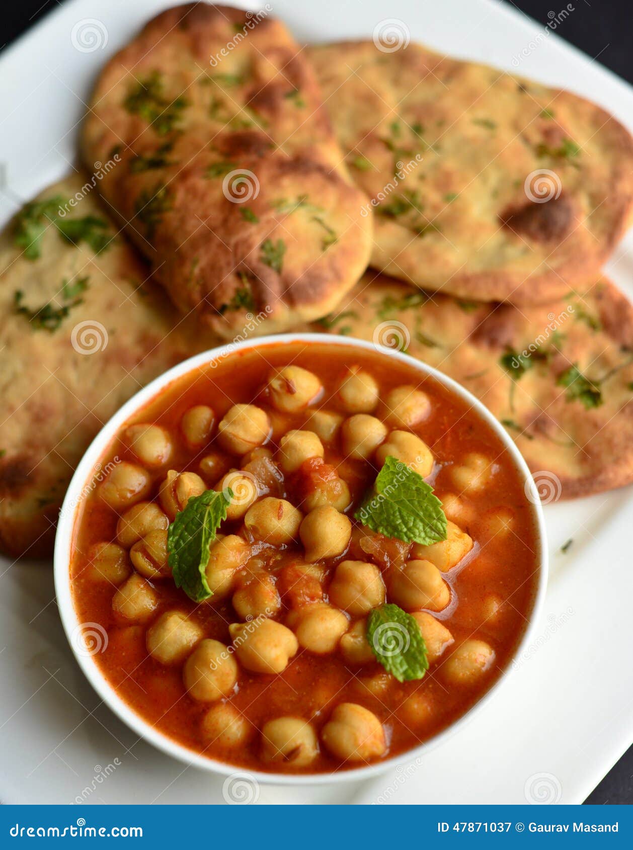 Chole Puri immagine stock. Immagine di channa, piatto - 47871037