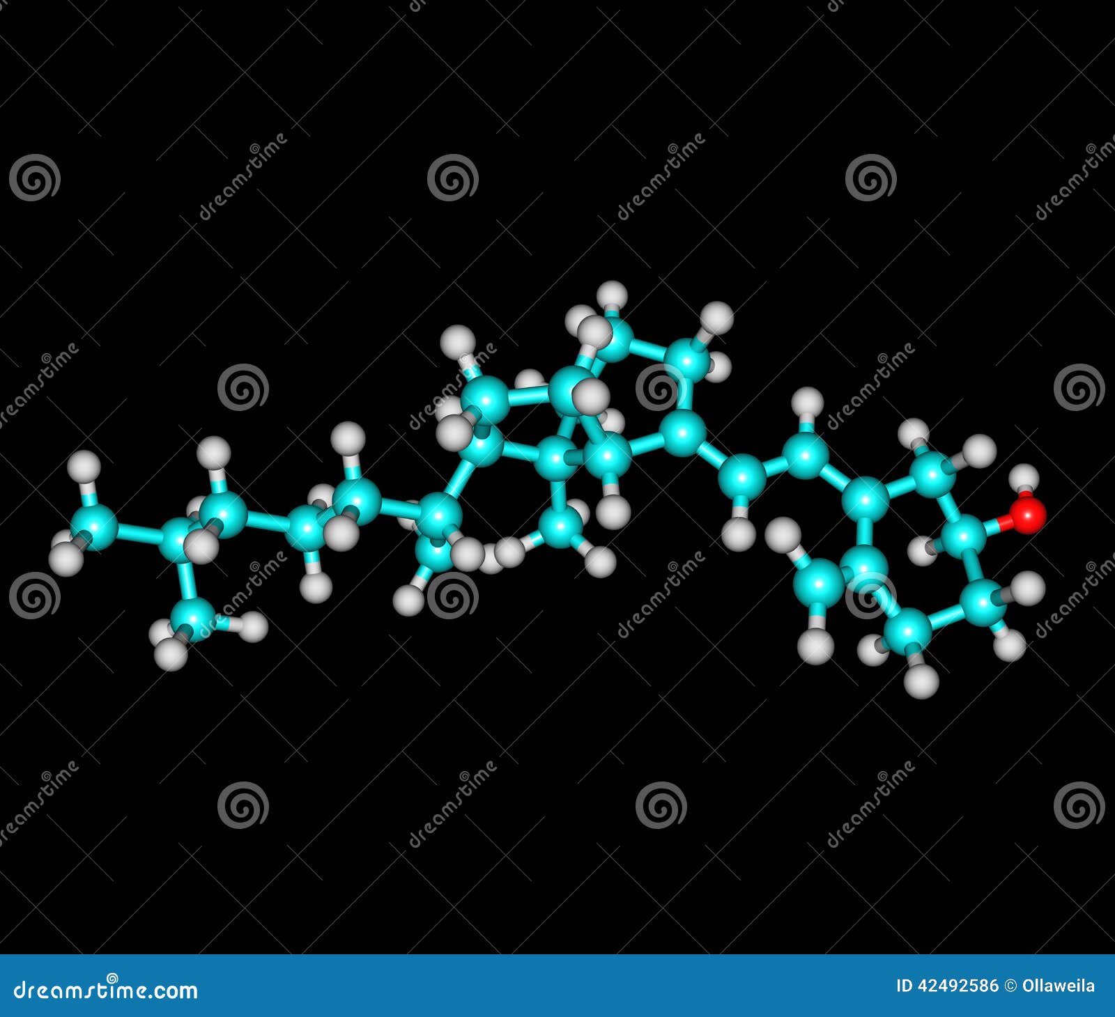 Cholecalciferol (D) Molecular Structure on Black Background Stock ...