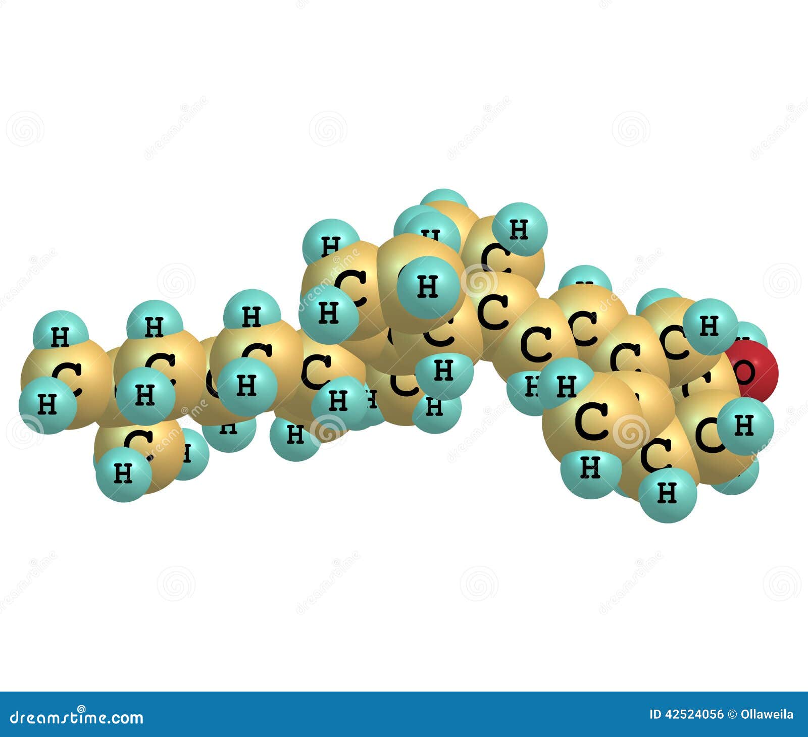 Cholecalciferol (D) Molecular Structure on White Background Stock ...