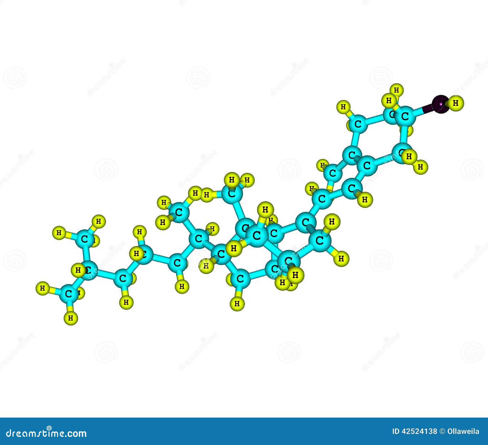 Cholecalciferol (D) Molecular Structure on White Background Stock ...