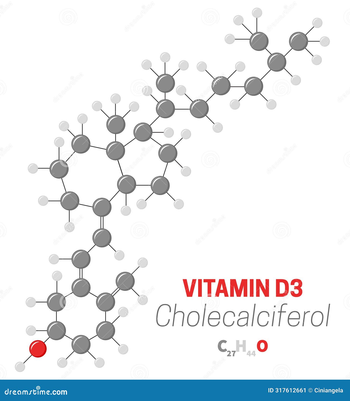 Cholecalciferol D3 Vitamin Molecule Stock Vector - Illustration of ...