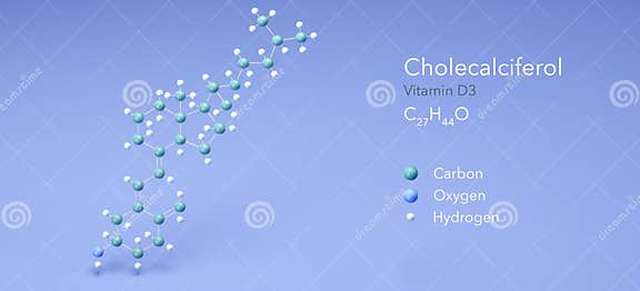 Cholecalciferol, Vitamin D3, Molecular Structures, 3d Rendering ...