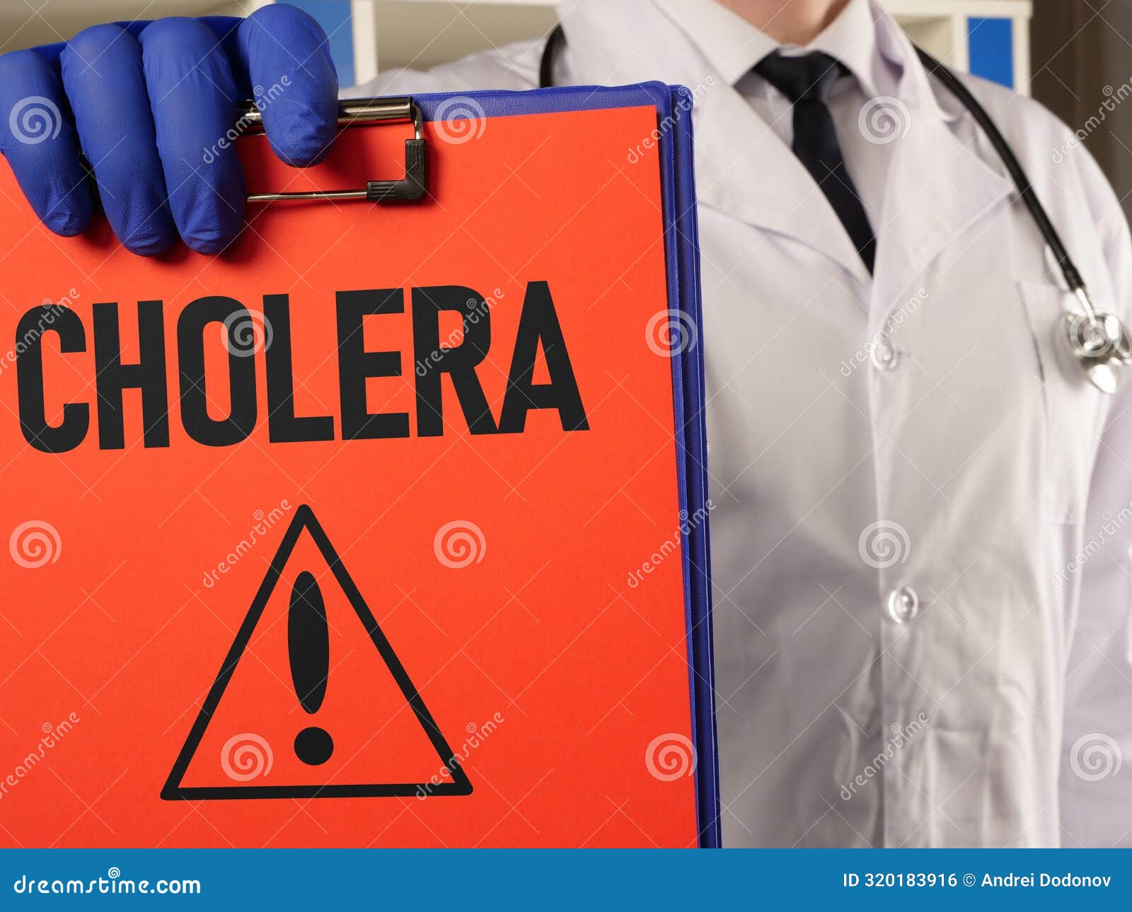 Cholera is Shown Using the Text Stock Photo - Image of science, test ...