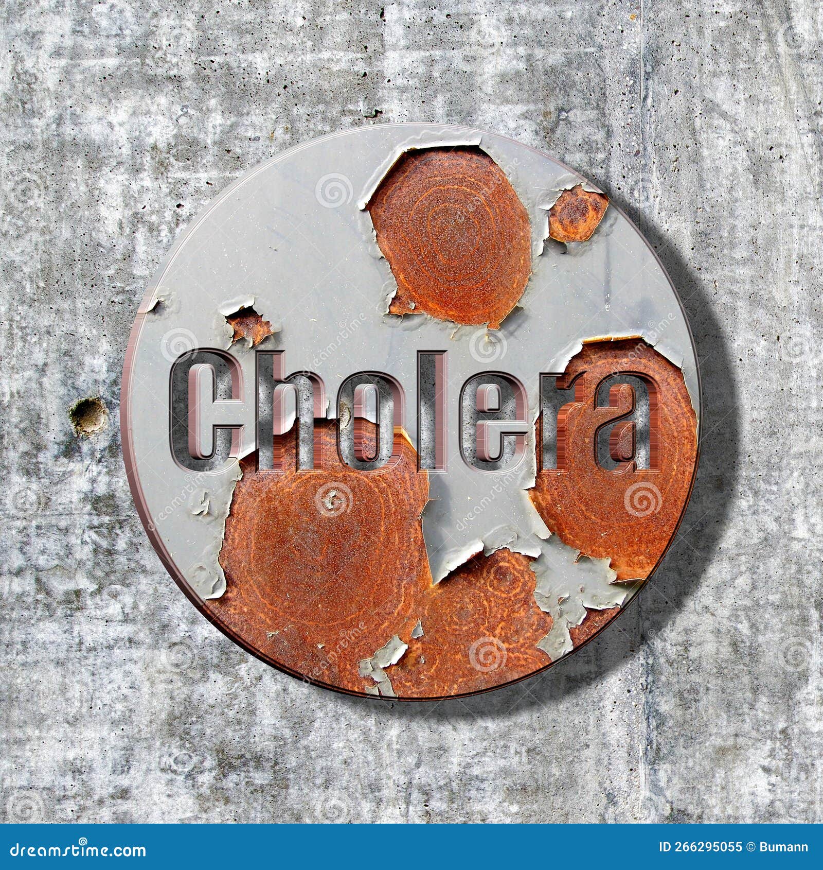 Cholera Word Made From Green Bacteria Cell Molecule Font. Health And ...