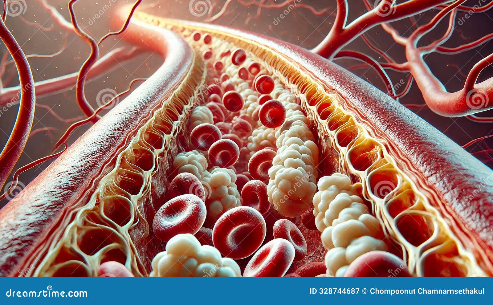 Cholesterol Buildup in the Carotid Arteries Stock Illustration ...