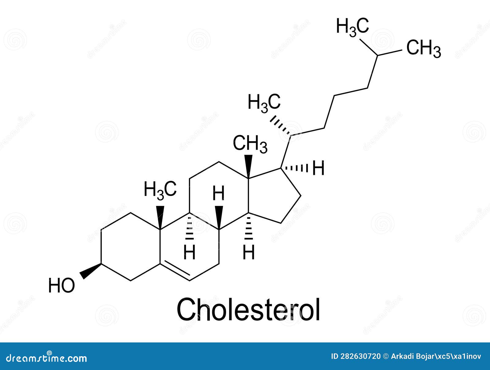 Cholesterol Chemical Formula, Structure of Molecule Stock Vector ...