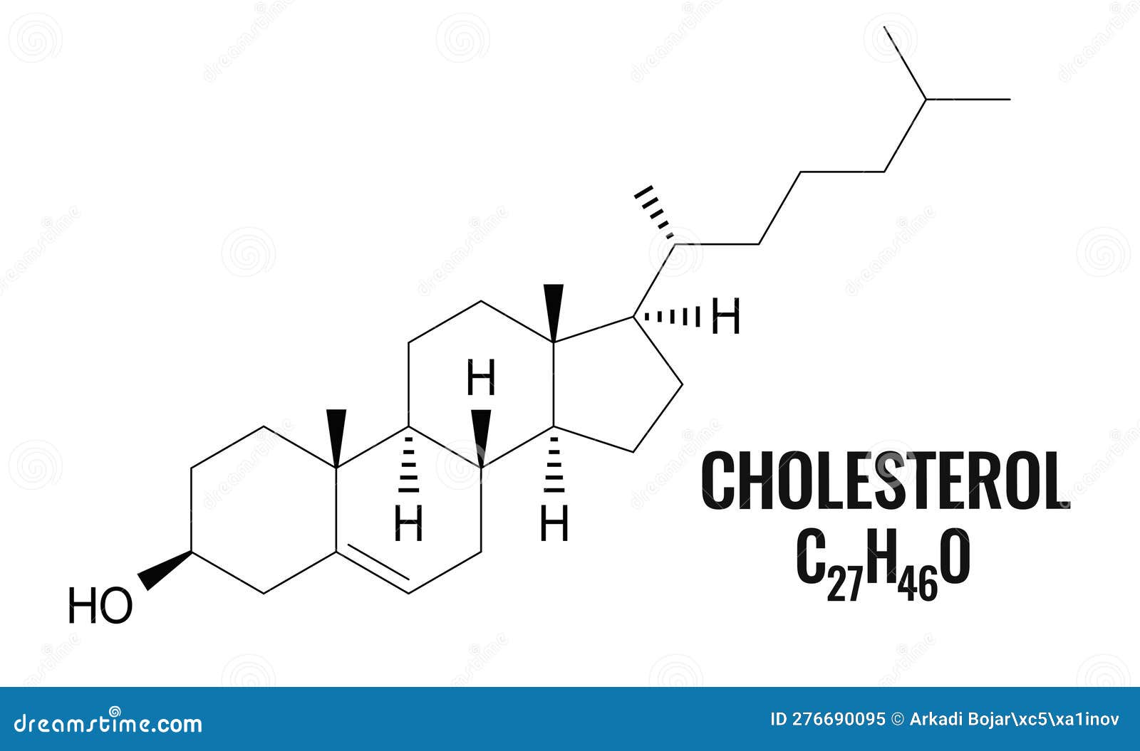 Cholesterol Formula, Chemical Model of Molecule Stock Vector ...