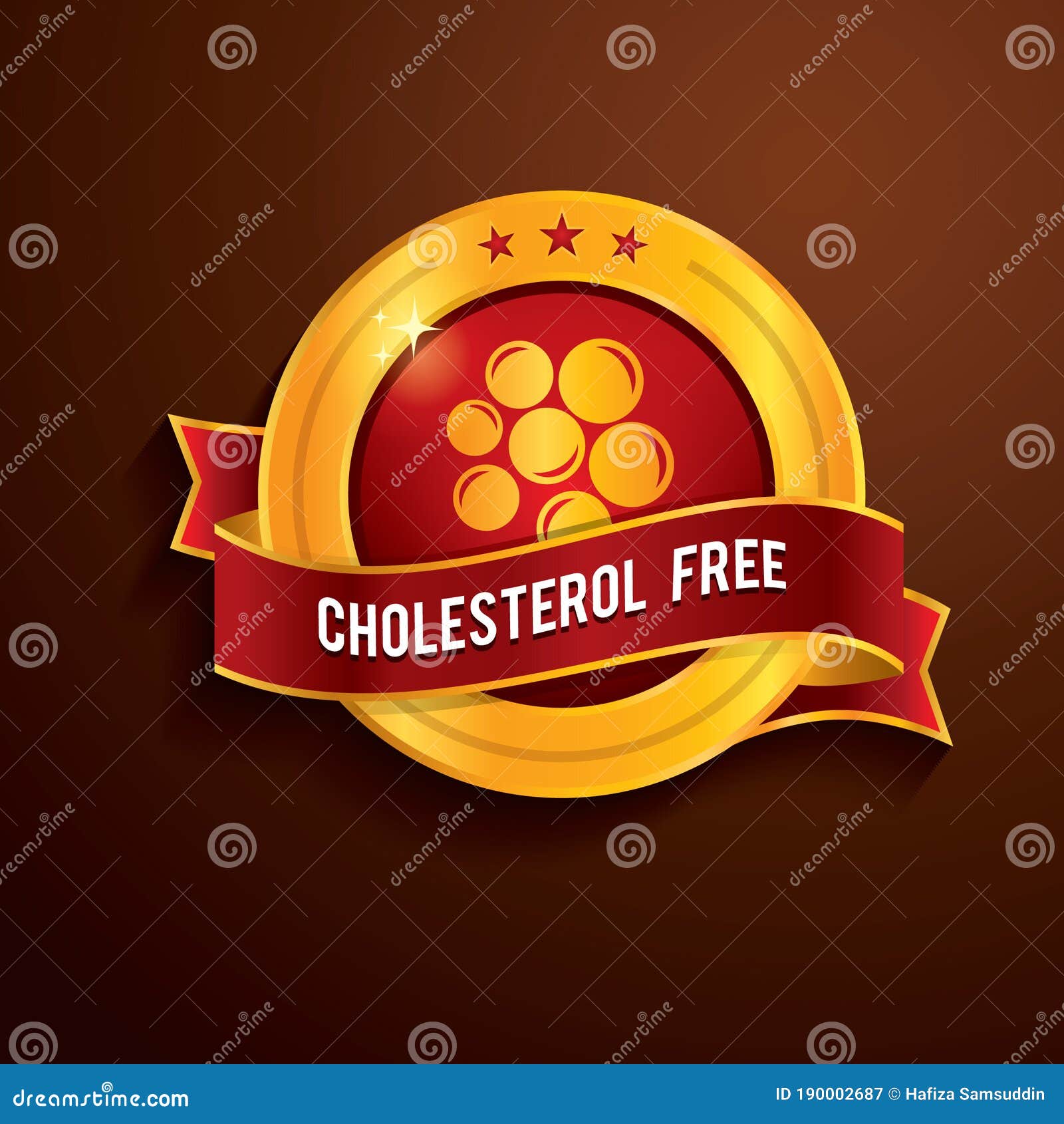 Cholesterol Free Label. Vector Illustration Decorative Design Stock ...