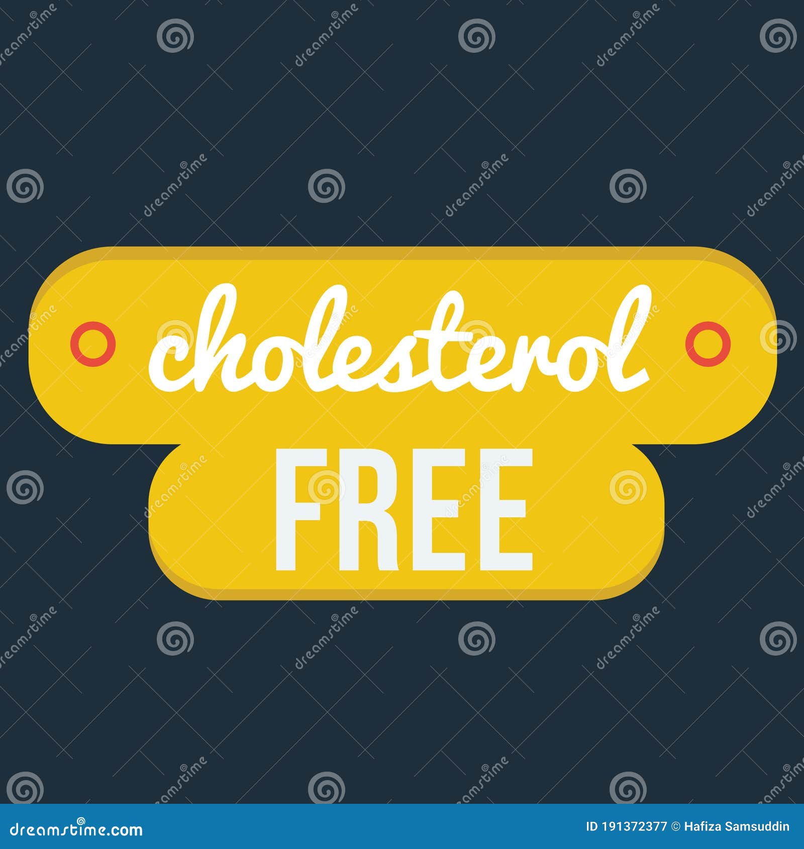 Cholesterol Free Label. Vector Illustration Decorative Design Stock ...