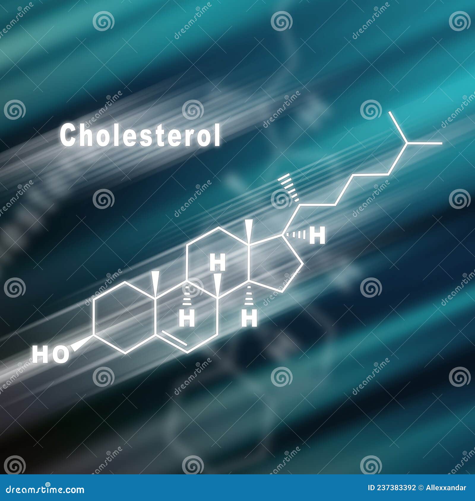 Cholesterol Hormone Structural Chemical Formula Stock Illustration ...