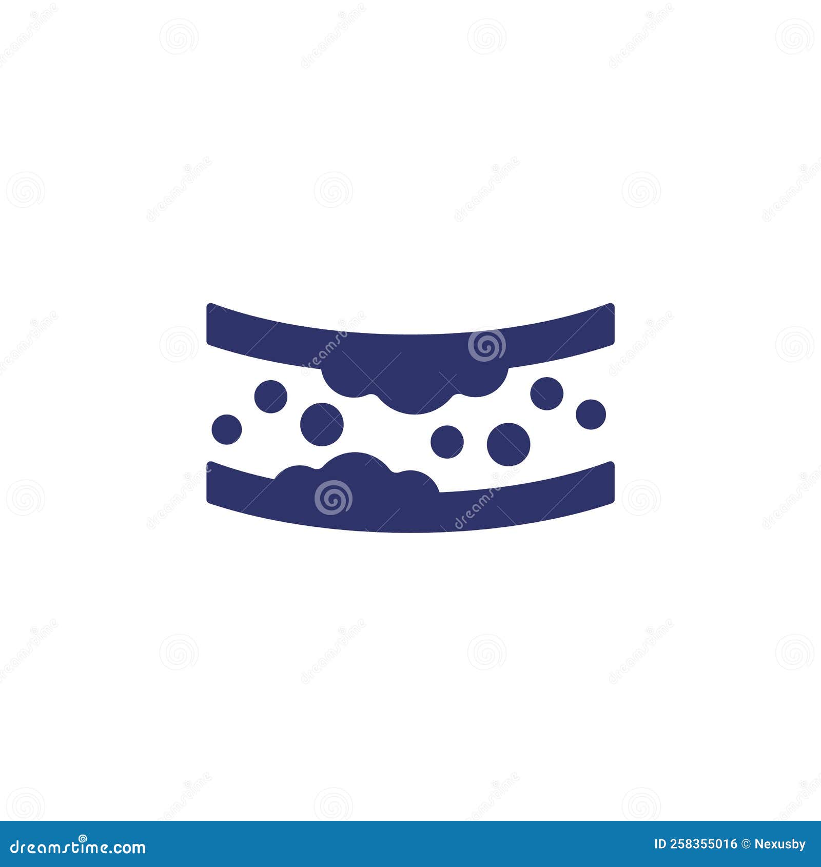 Cholesterol Icon with Artery on White Stock Vector - Illustration of ...
