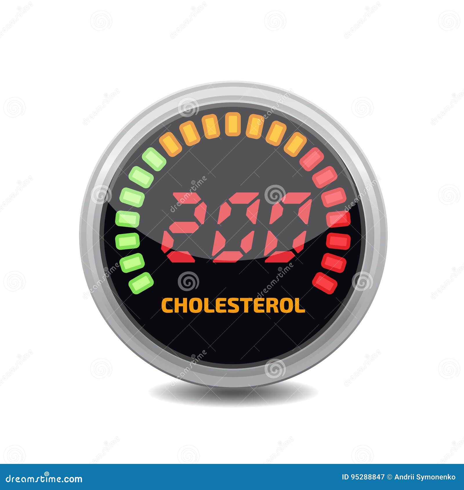Cholesterol Meter Vector. Vector Illustration Stock Vector ...