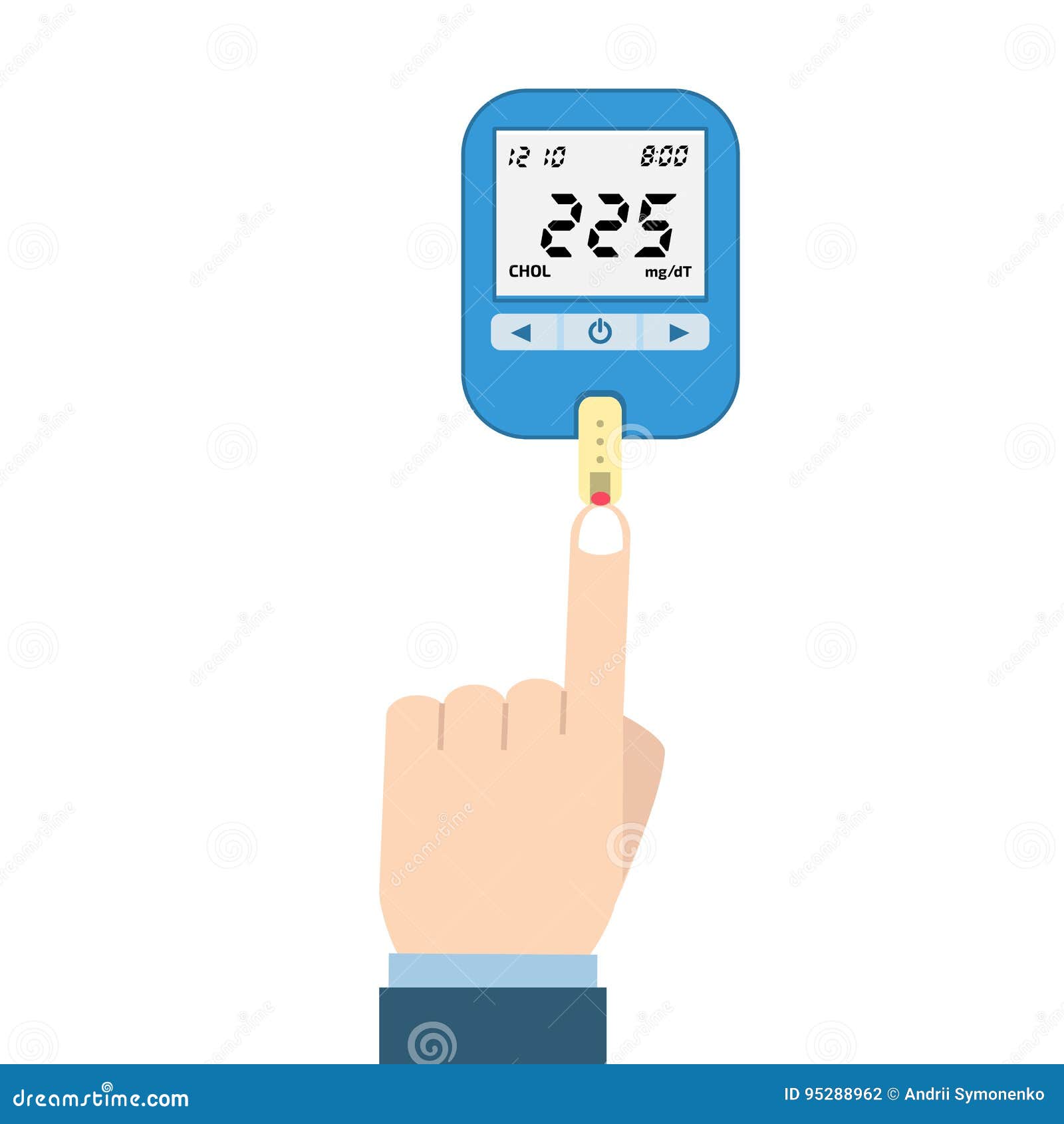 Cholesterol Meter, Color Scale With Arrow, Vector Isolated Illustration ... Cholesterol Meter, Color Scale With Arrow, Vector Isolated Illustration ...