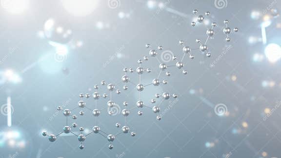 Cholesterol Molecular Structure, 3d Model Molecule, Principal Sterol ...