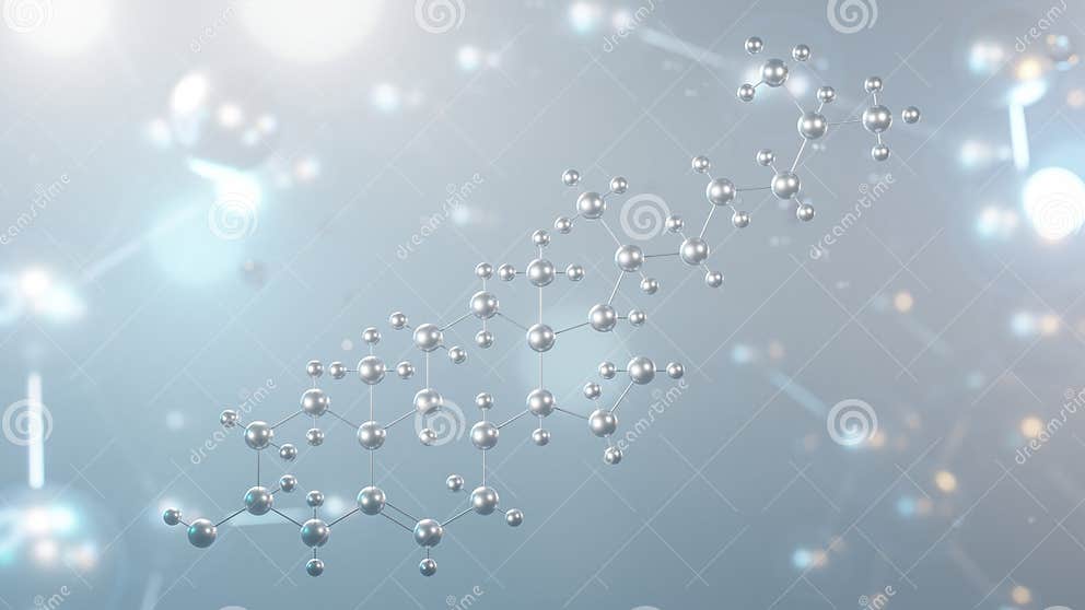 Cholesterol Molecular Structure, 3d Model Molecule, Principal Sterol ...