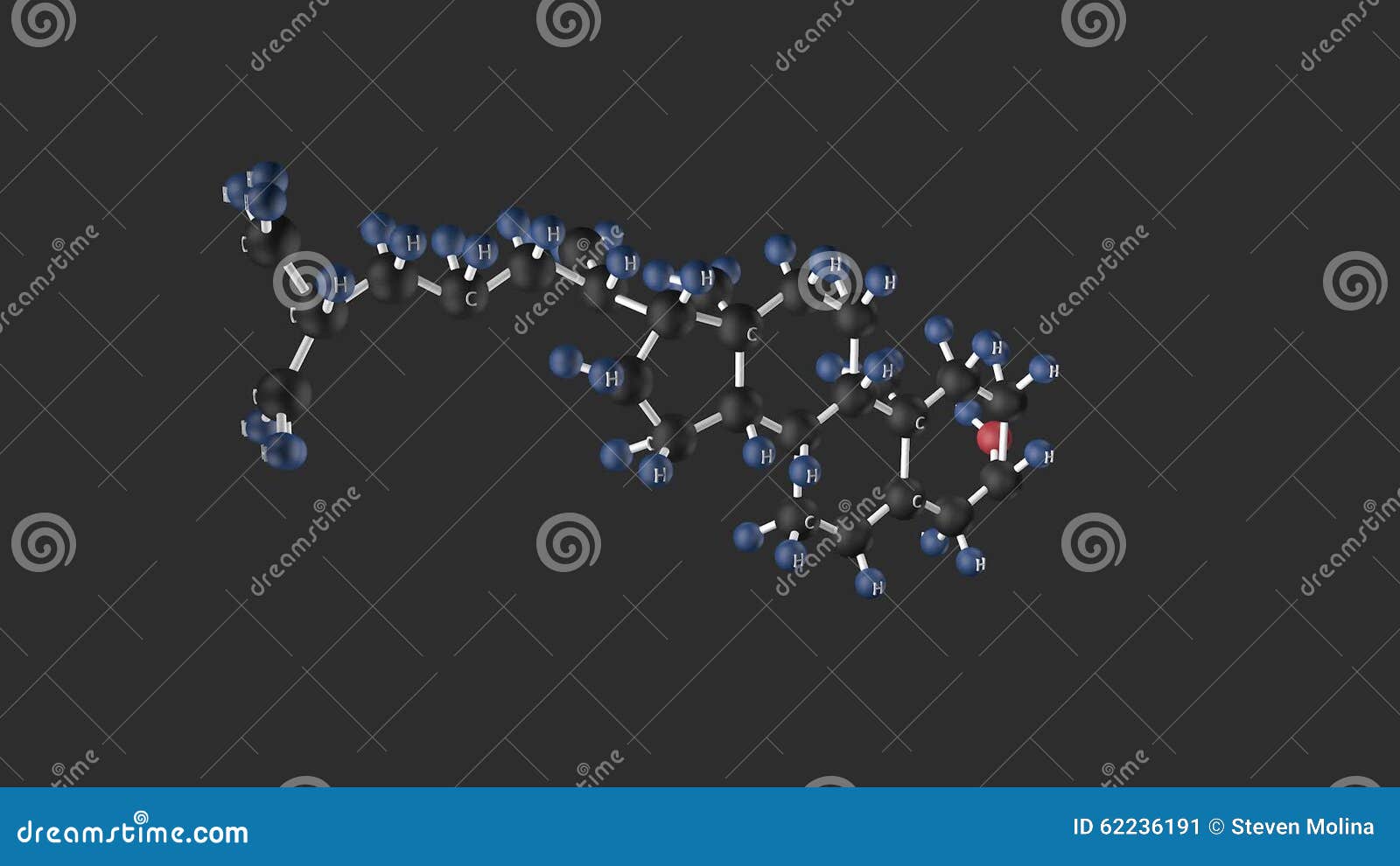 Cholesterol Molecular Structure. Stock Video - Video of atom, formula ...